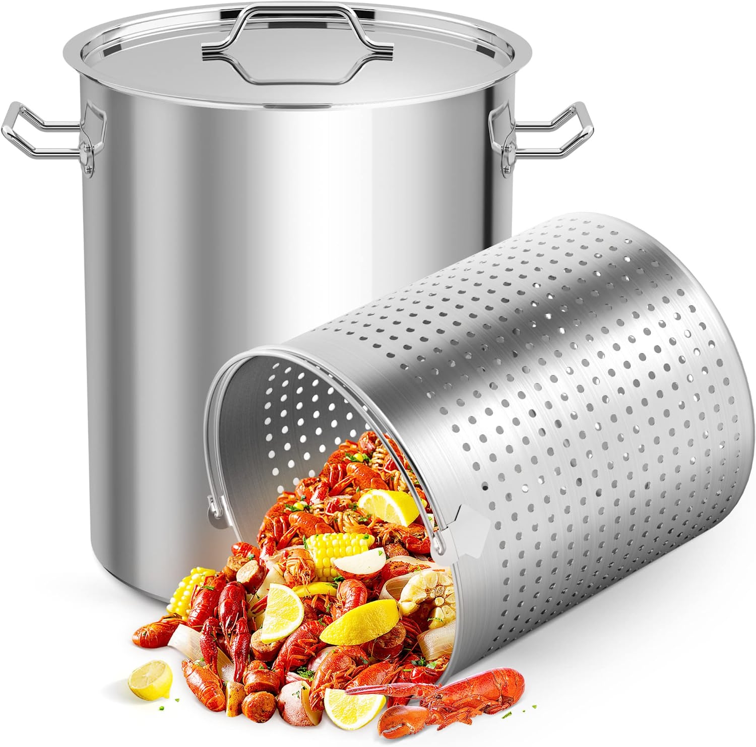 ARC Stainless Steel Tamale Steamer with Dividers and Steamer Rack ...