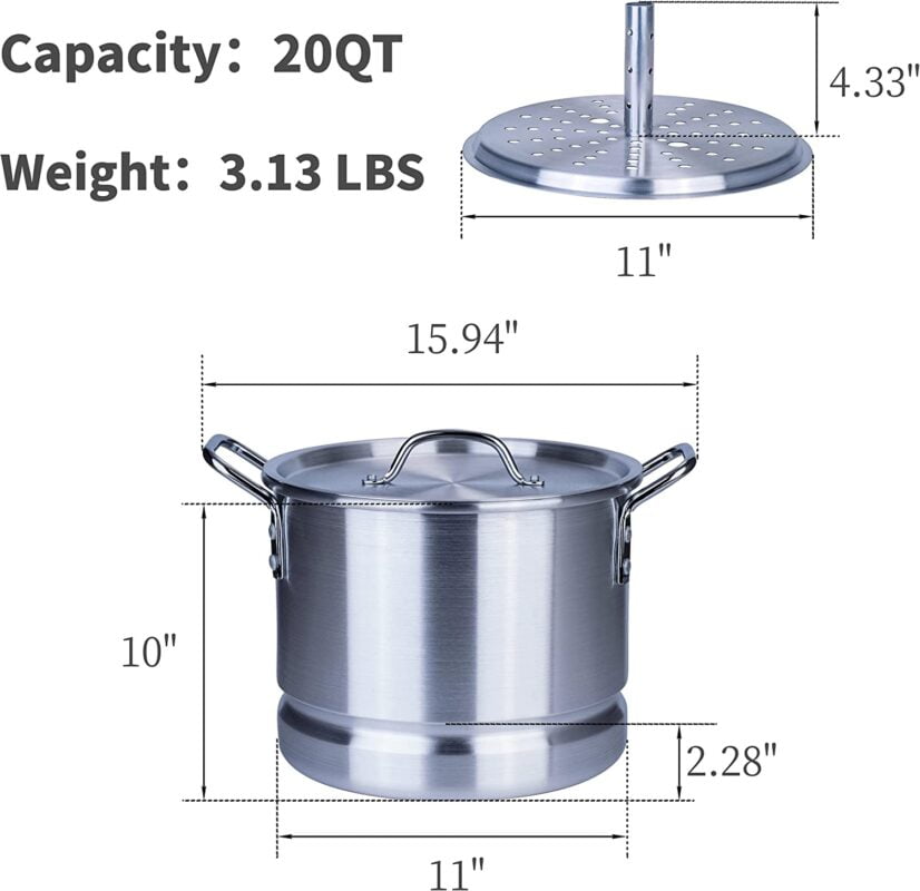 ARC Aluminum Tamale Steamer Pot with Steamer Rack – Harvest Grande