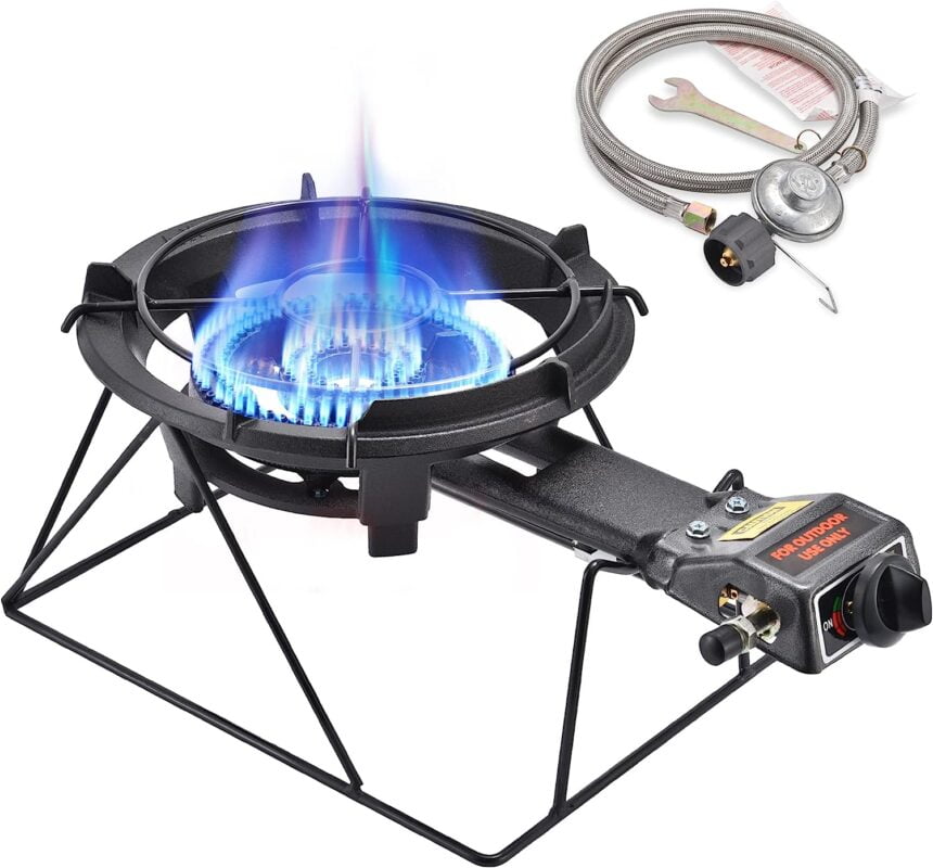 ARC 13” Single Outdoor Propane Burner with Sturdy Stand – Harvest Grande