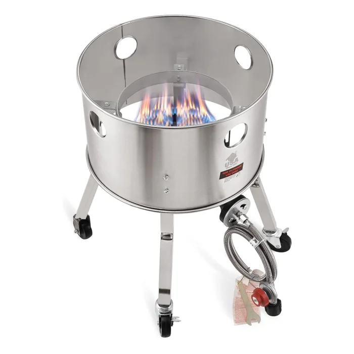ARC Stainless Steel Outdoor Propane Burner with Wheeled Legs | AFH ...