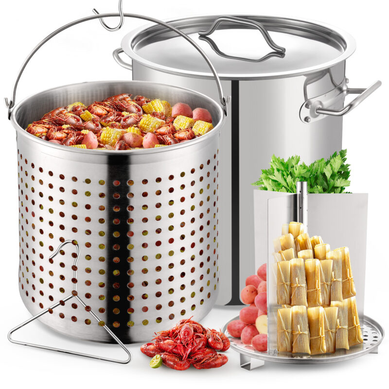 ARC 20-52QT Tamale Steamer Pot, Stainless Steel Food Steamer with Water ...